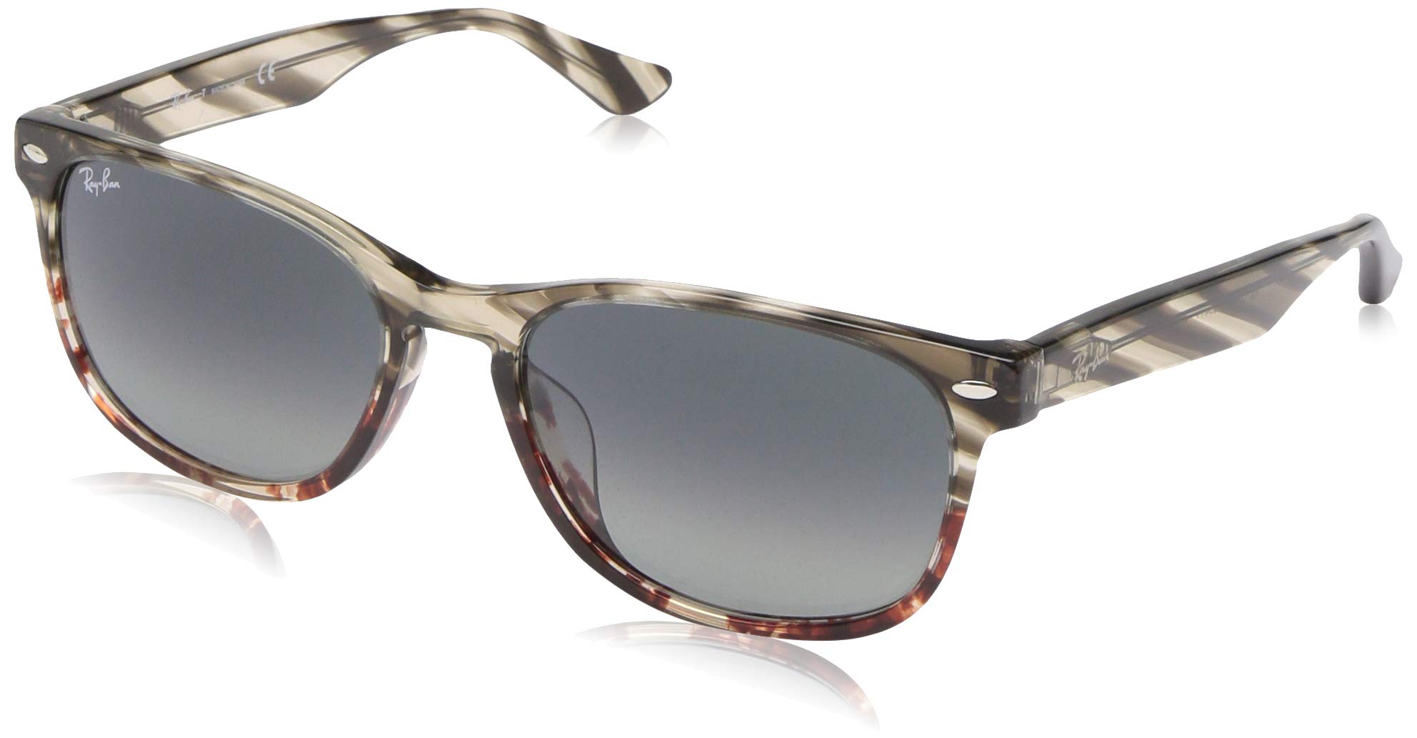 Ray-Ban Rb2184f Low Bridge Fit Square Sunglasses, Havana/Polarized Brown, 57 mm