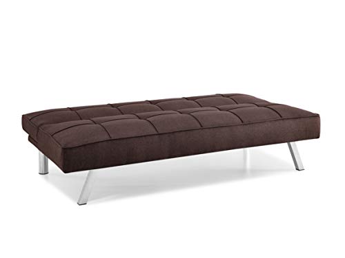 Pearington Multifunctional Convertible Sofa, Couch, Lounger, Bed-Durable Metal Legs on Frame, Brown Futon,
