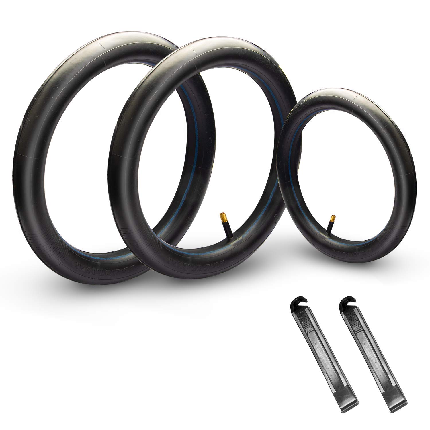 Ponwec Stroller Inner Tire Tube for BOB Gear with 1 Front&2 Rear Wheel Tire Tubes Which Diameters are 12" and 16",Heavy Duty Inner Tube Replacement with 2 Crowbars Fit Most of Strollers & Baby Jogger