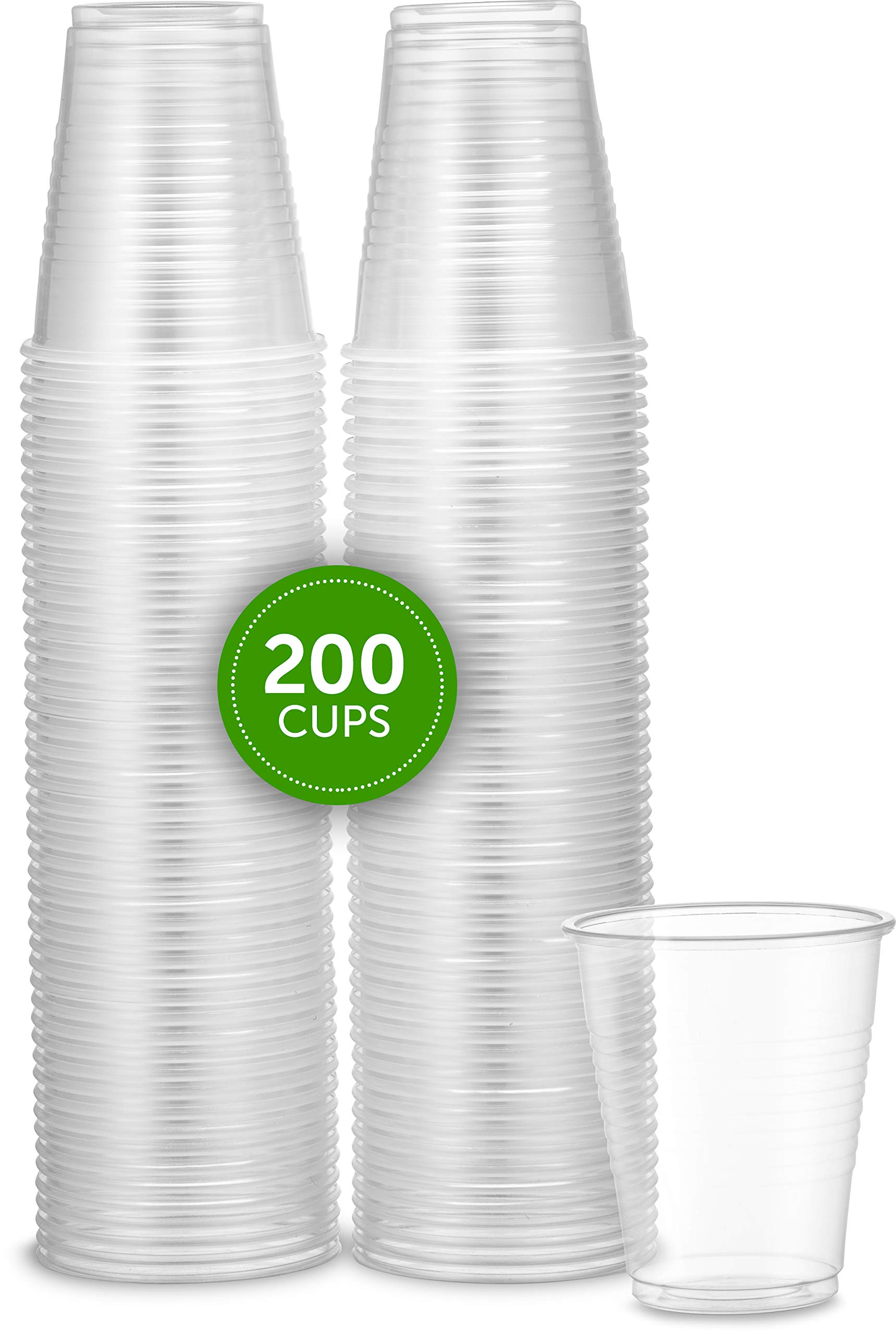 PLASTICPRO plastic Cups 5 oz Disposable Clear Beverage Tumbler (200 Count)