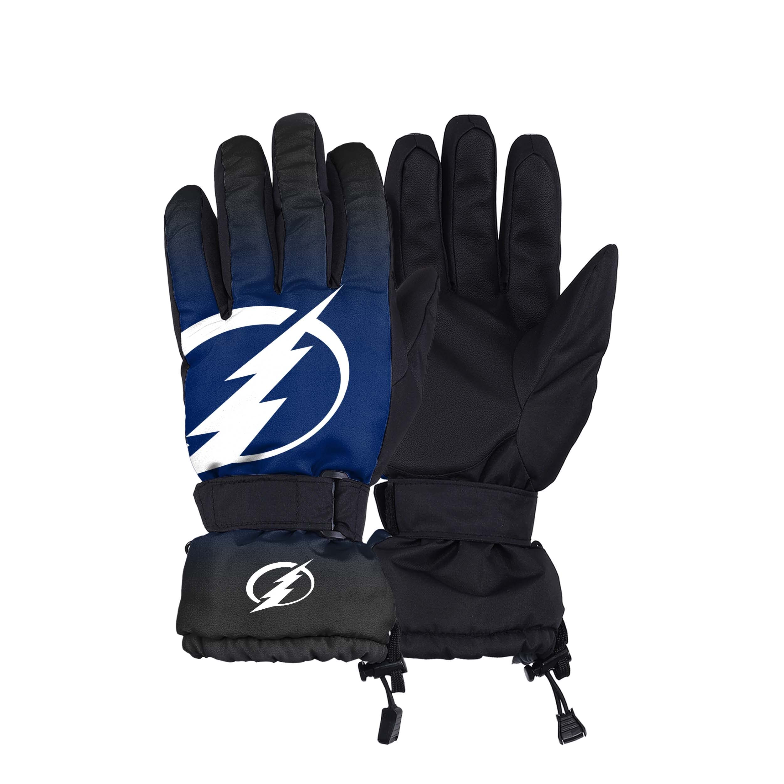 NHL Tampa Bay Lightning Gradient Big Logo Insulated Winter Ski GovesGradient Big Logo Insulated Winter Ski Goves, Gradient Print, L/XL