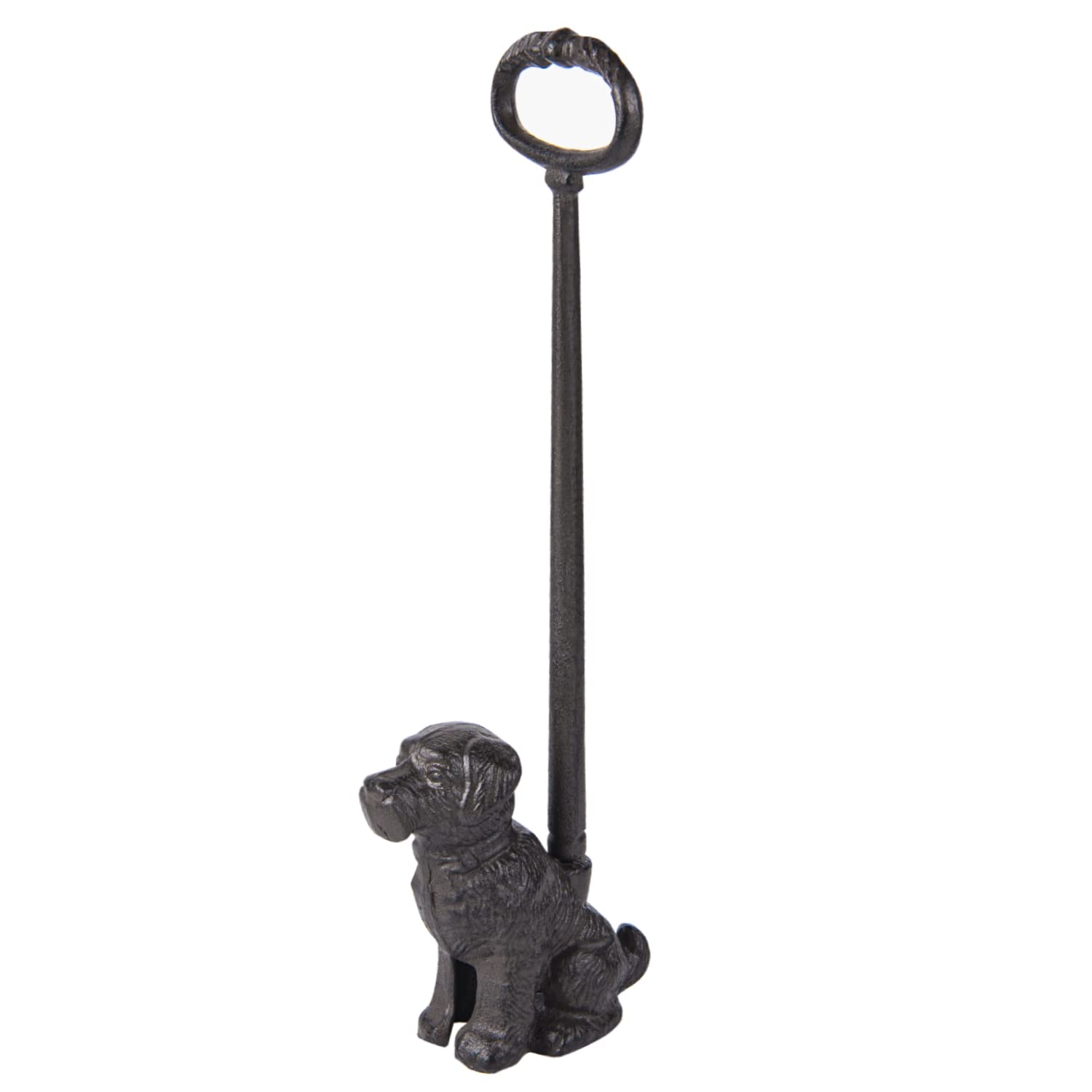 Sungmor Portable Door Stopper Wedge | 49.3cm/19.4" Tall Lovely Dog Door Holder | Cast Iron Heavy Duty Animal Statue Door Stops with Handle | Antique Style Decorative Ornaments for Home or Yard