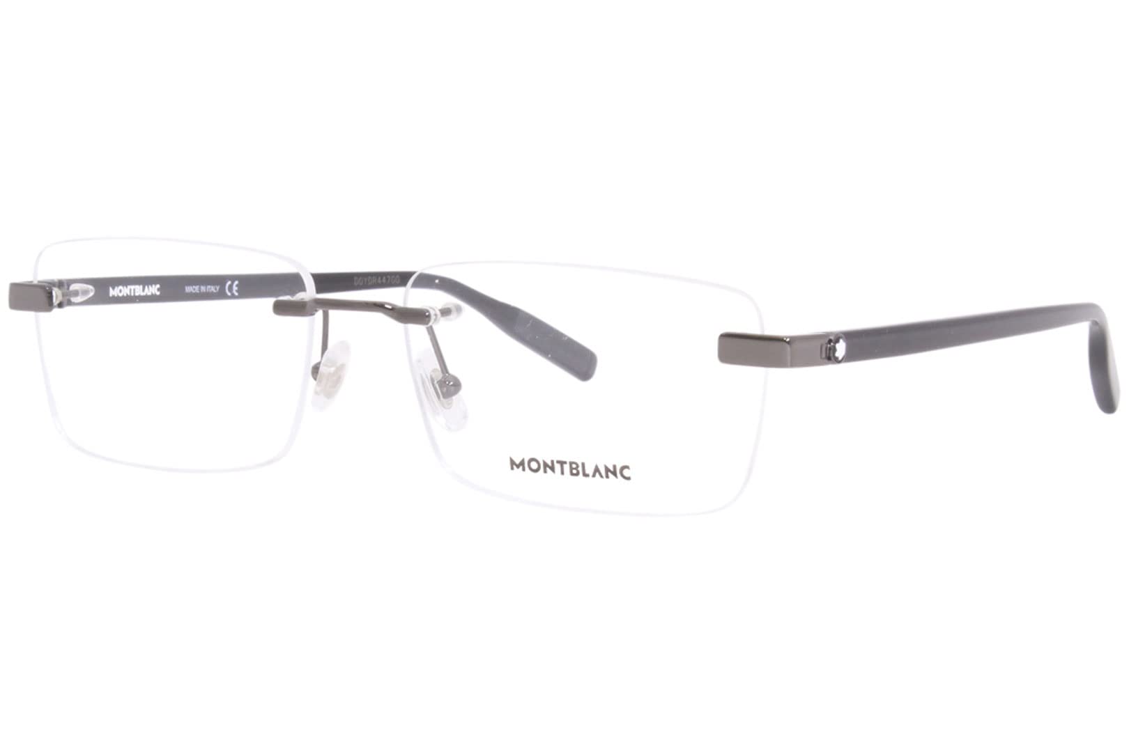 Montblanc Rimless Eyeglasses MB0055O 005 Dark Ruthenium/Black 59mm 0055