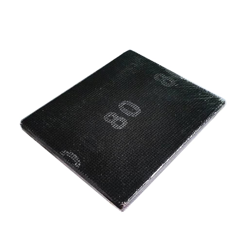 SCOTTCHEN Sanding Mesh 1/4 Sheet (12pcs) 5.5" x 4.5" for Palm Sanders Sheets 80 Grit