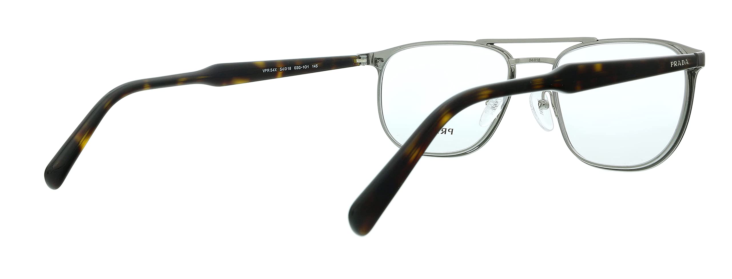 Prada PR 54XV Men's Eyeglasses Top Brown On Gunmetal 54
