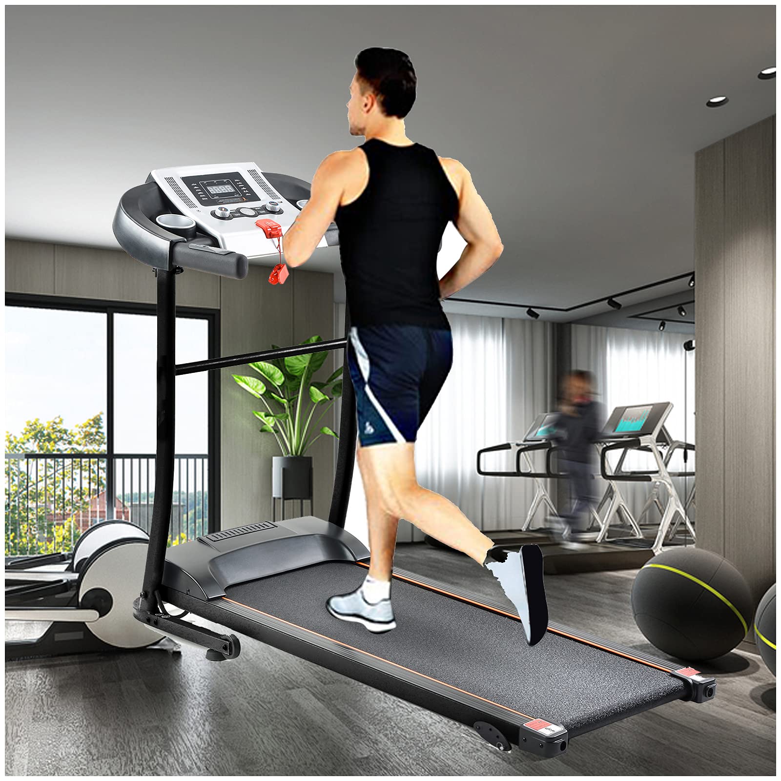 Treadmill with Auto Incline Electric Walking Treadmill Bike Foldable Treadmills for Running Fitness Motorized Running for Running and Walking Jogging Exercise