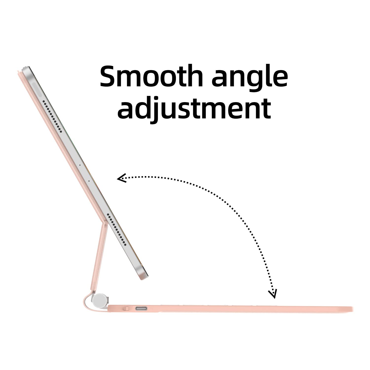 nimin Magnetic Floating Keyboard Case for iPad Pro 12.9 (6th Generation 2022), Slim Keyboard Cover with Multi-Touch, Soft White Backlight for iPad Pro 12.9 5th / 4th / 3rd Gen, Pink