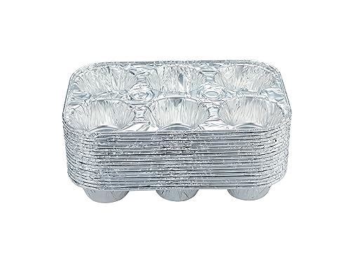 Waytiffer (10pack Muffin Pan | 6-Cup Cupcake Aluminum Pans Favorite Muffin Tin Size for Baking Cupcakes Muffins and Mini Pies - Standard Size