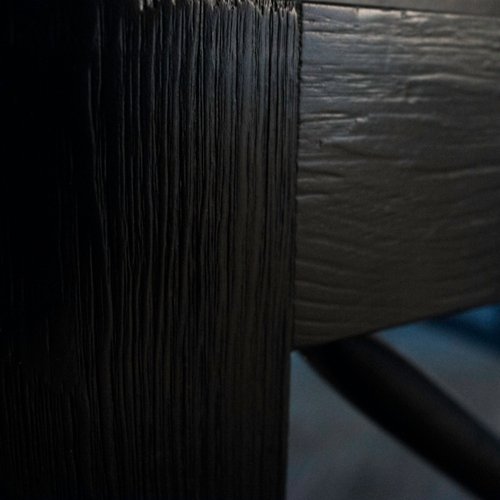 nbf signature series Urban Reversible LShaped Desk Weathered Walnut Laminate Black Legs 60 W x 80 D