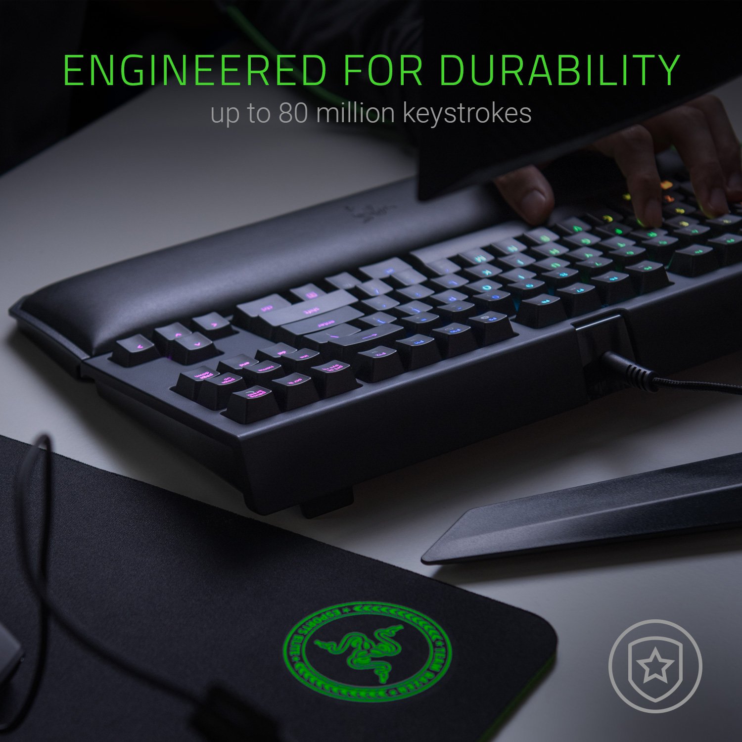 Razer BlackWidow TE Chroma v2 Mechanical Gaming Keyboard: Yellow Key Switches - Linear & Silent - Chroma RGB Lighting - Magnetic Wrist Rest - Programmable Macro Functionality - Matte Black (Renewed)