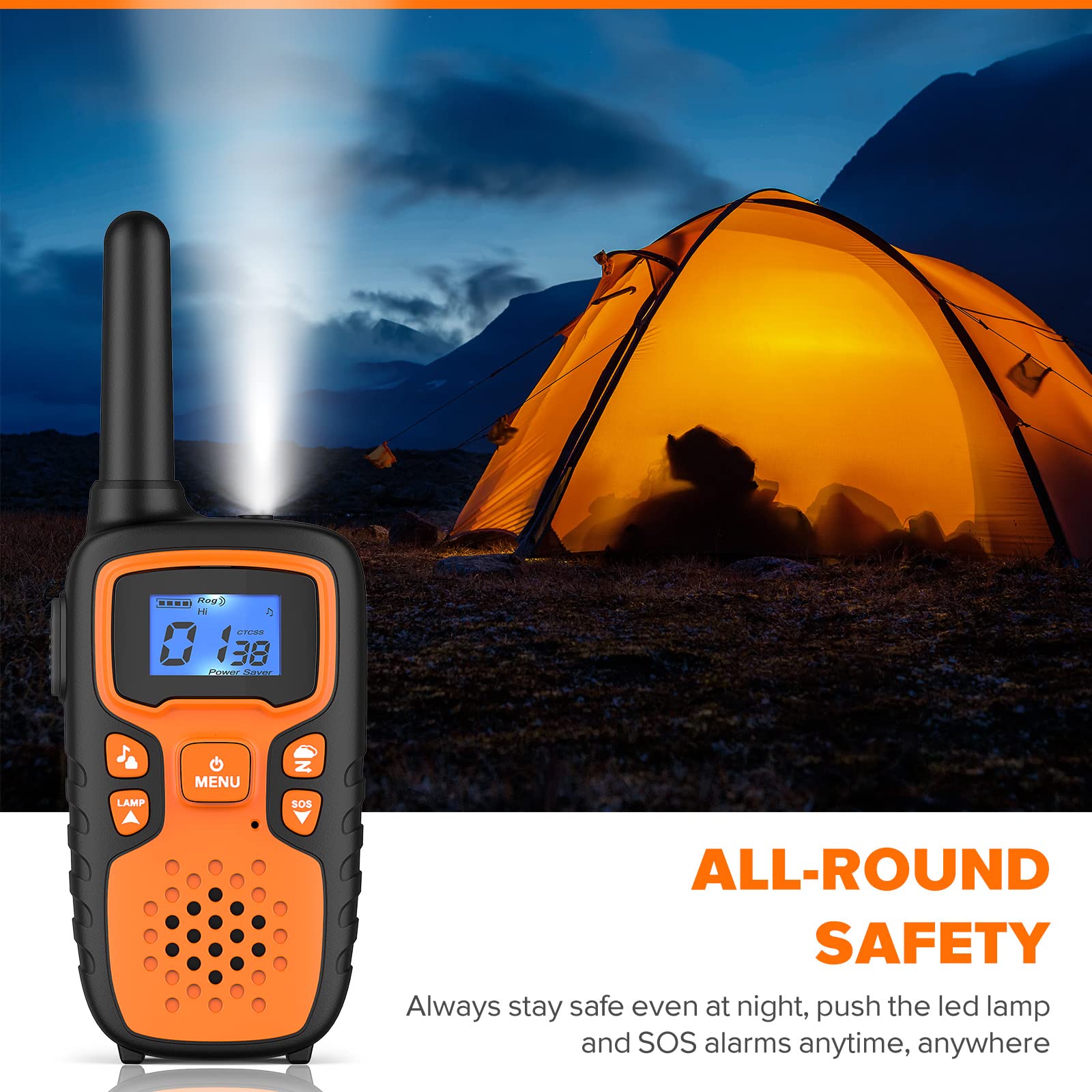 Wishouse Walkie Talkies for Kids Adults Family Long Range Rechargeable 7 Pack