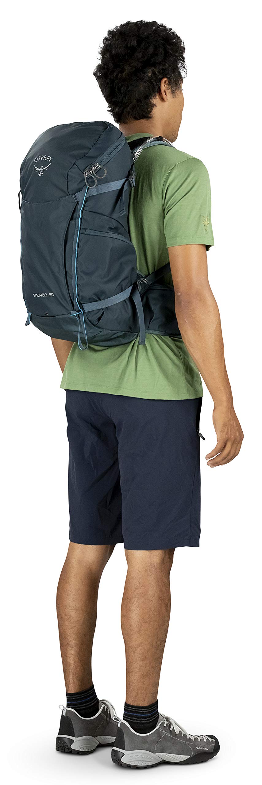 Osprey Skarab 30L Men's Hiking Backpack with Hydraulics Reservoir, Deep Blue