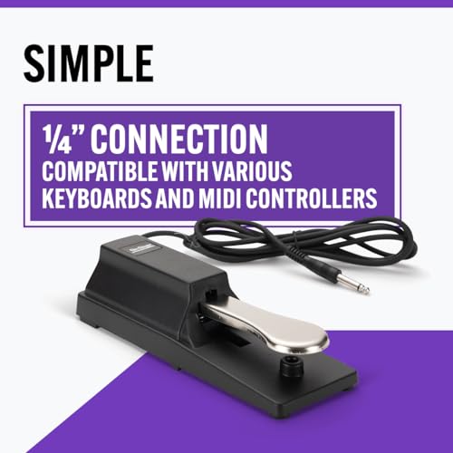 On-Stage KSP100 Universal Sustain Keyboard Pedal, Black