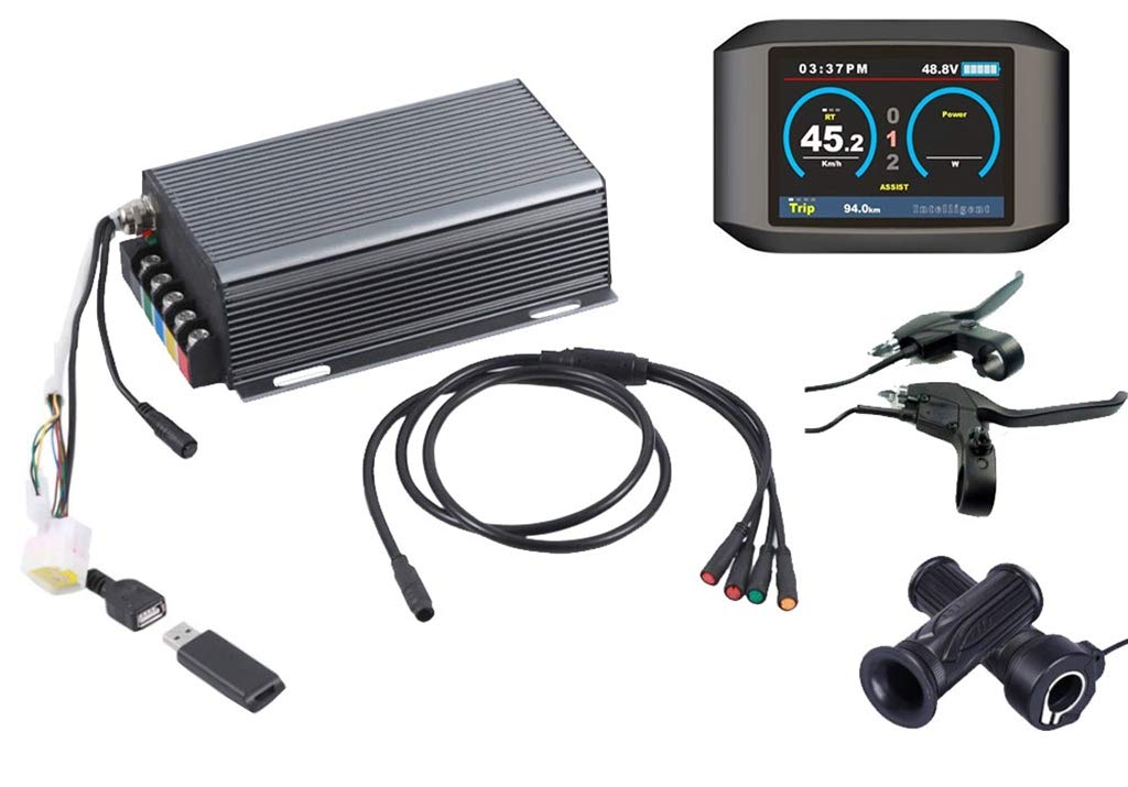 NBPOWER 5000w Electric Fat Bike Conversion kit sabvoton Controller 100KM/H max Speed, with TFT Color Display System,Single Speed Freewheel (20 * 4.0 Rear)