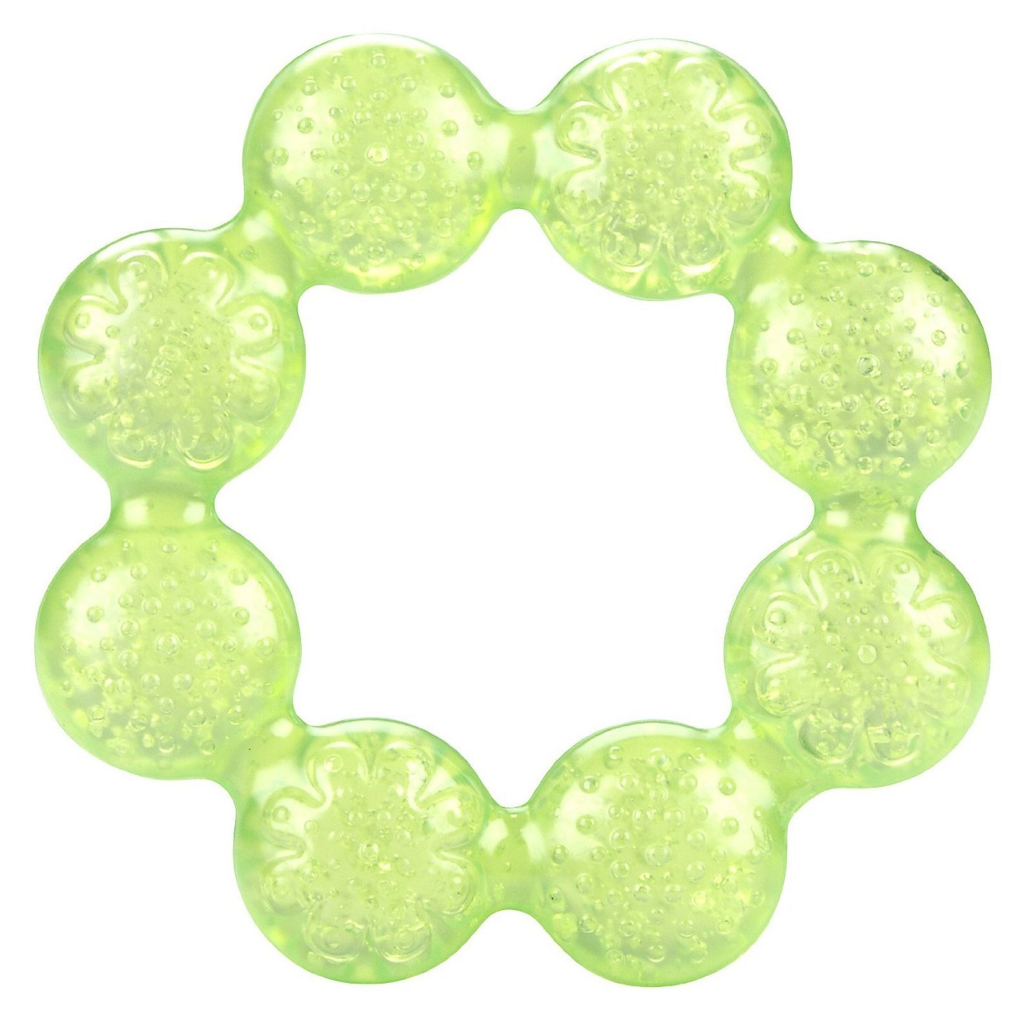 Nuby IcyBite Soother Ring Teether, Green 2 Count