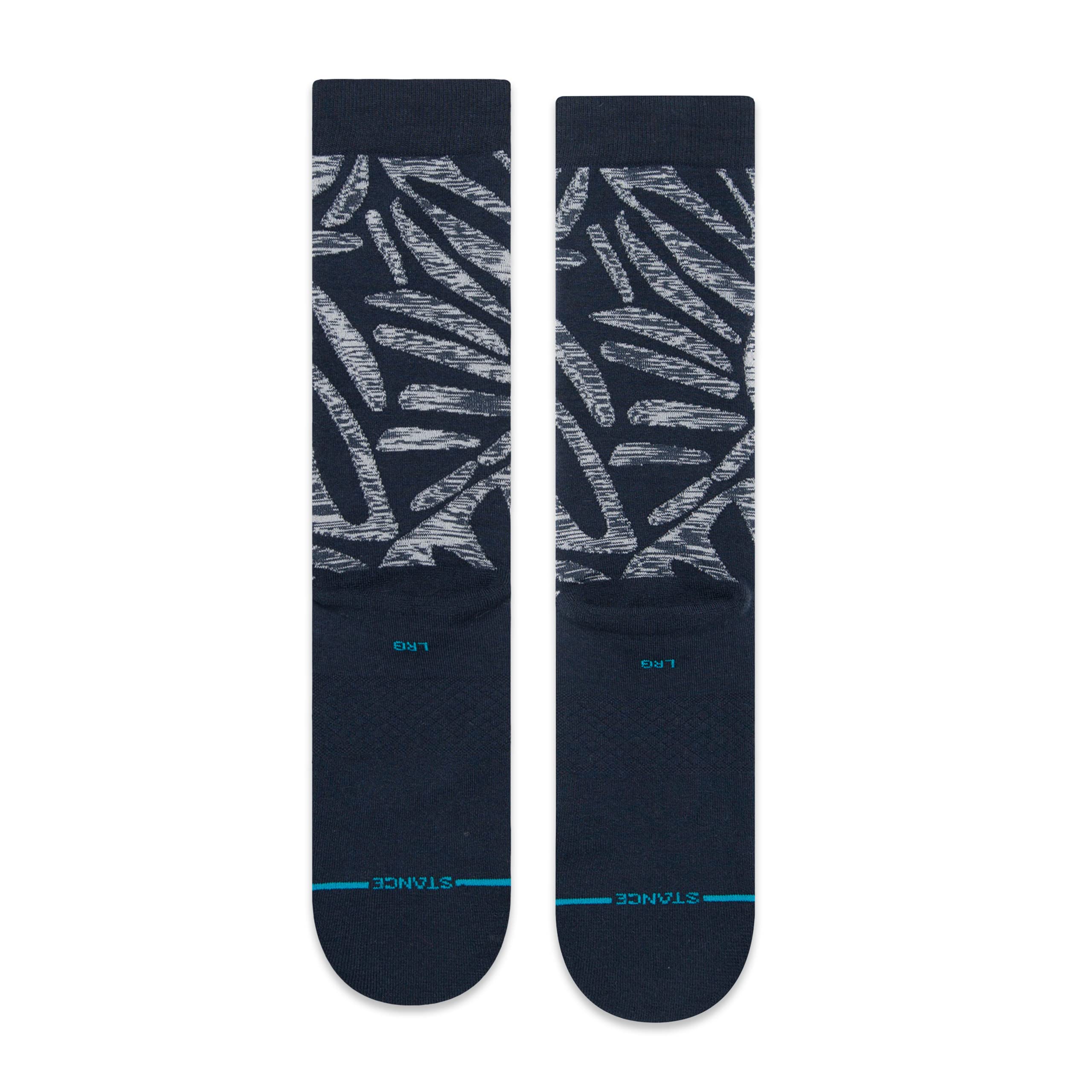 Stance Mens A545D22FRA-NVY UNISEX FRACTALS CREW SOCKS L