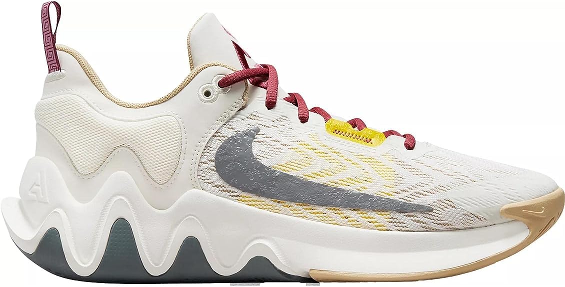 Nike Men's Giannis Immortality 2 Athletic Basketball Shoes (Sail Smoke Gray Yellow) US Size 8.5