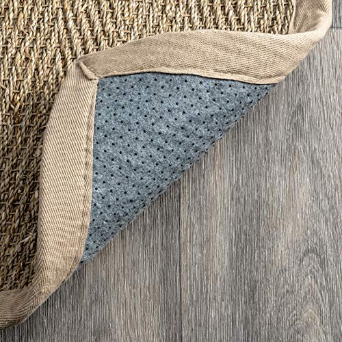 nuLOOM Larnaca Seagrass Herringbone Indoor/Outdoor Runner Rug, 2' 6" x 8', Natural
