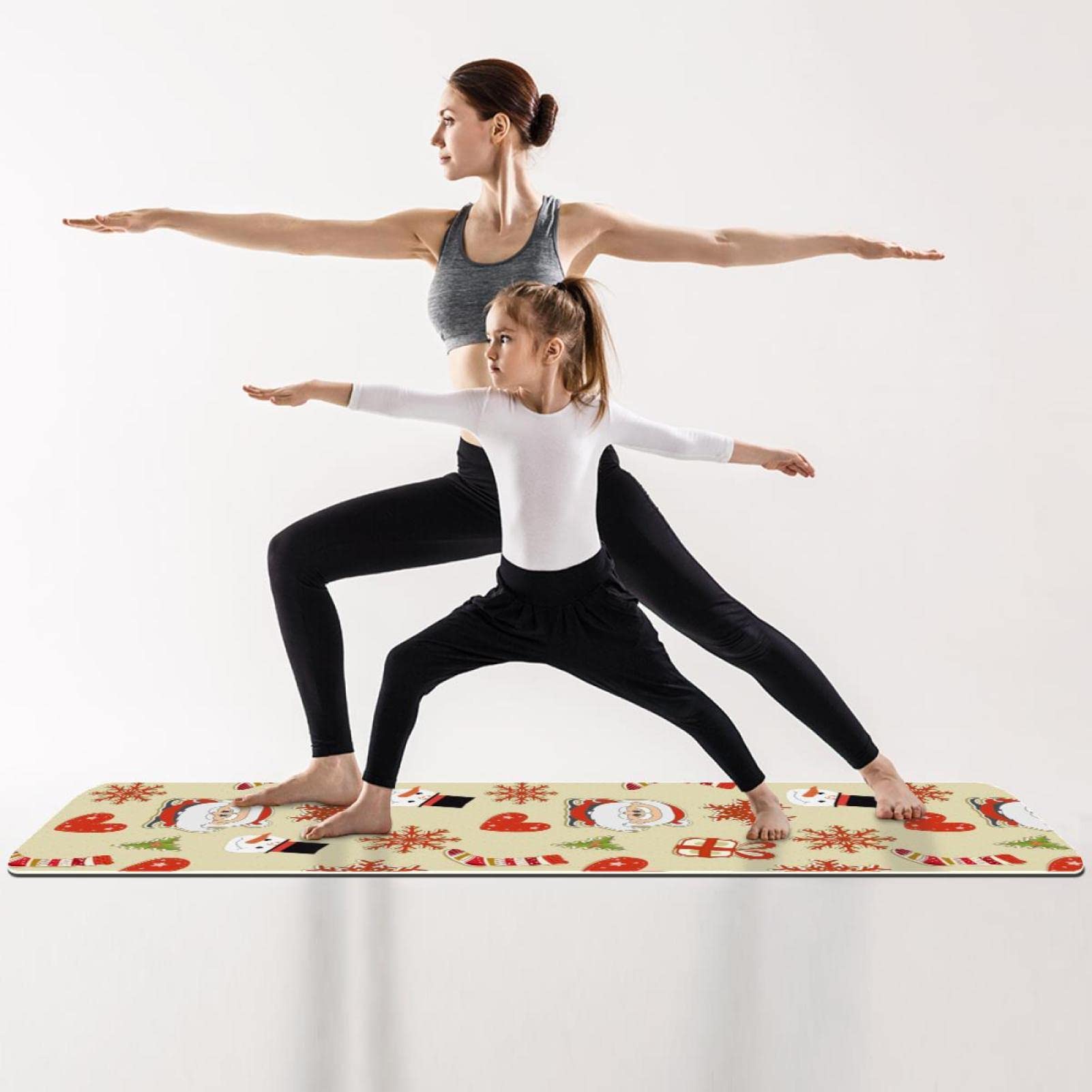 Yoga Mat, Yoga Mats for Home Workout, Workout Mat, Exercise Mats, Pilates Mat, Christmas Decoration Pattern