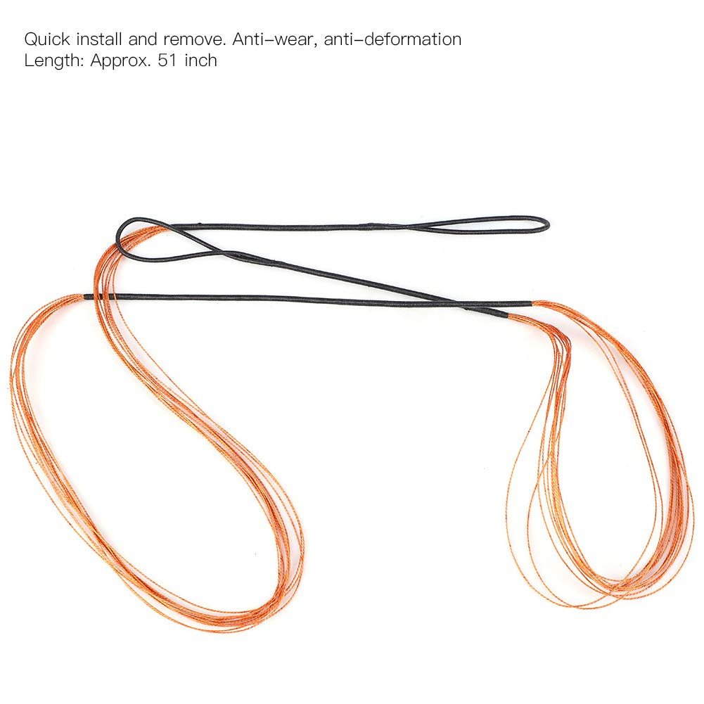 Ruiqas Recurve Bow String 51 Inch, Durable Polyester Fiber String for Outdoor Sports Longbow Archery Accessory