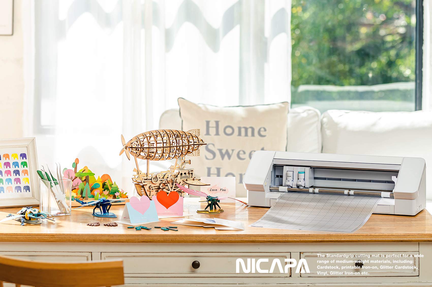 Nicapa StandardGrip Cutting Mat for Silhouette Cameo 3/2/1 (12x24 inch,3 Mats) Standard Adhesive Sticky Quilting Cricket Cut Mats Replacement Accessories for Silhouette Cameo