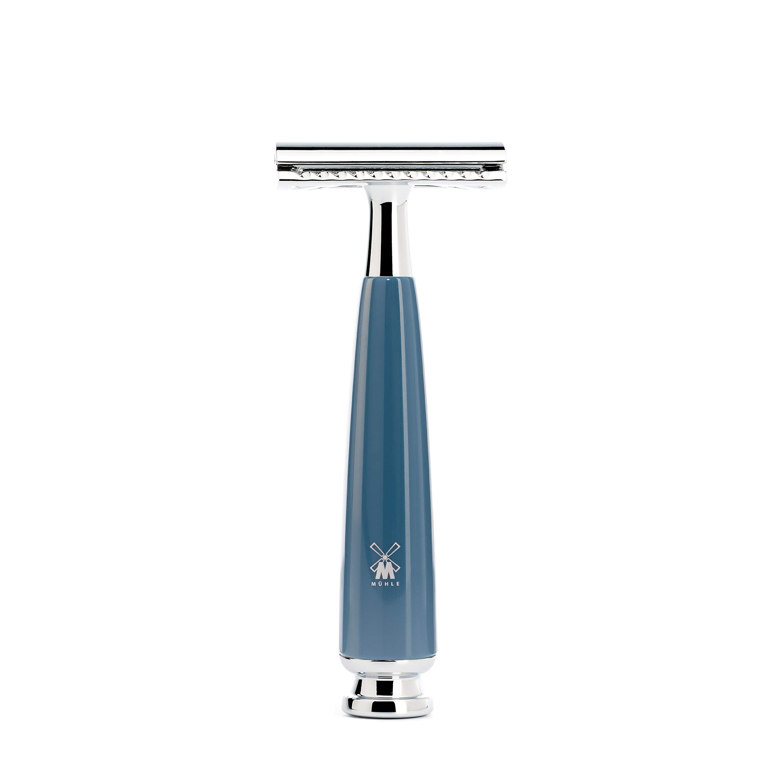 MÜHLE 4-Piece Rytmo Pure Badger Shaving Set with Bowl, Petrol Blue