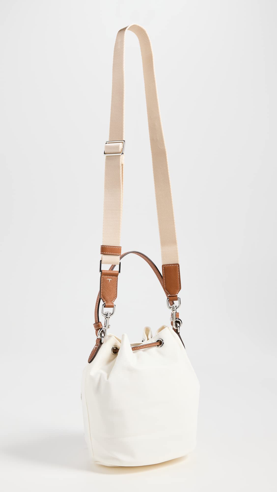 Tory Burch Women's Virginia Bucket Bag, White, One Size