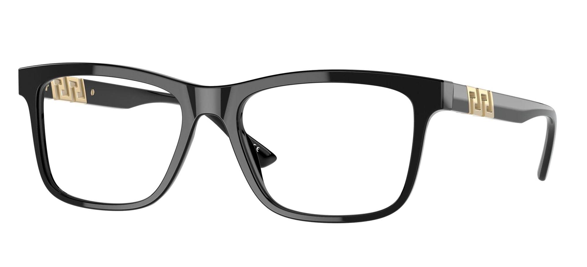Versace VE 3319 GB1 Black Plastic Square Eyeglasses 53mm