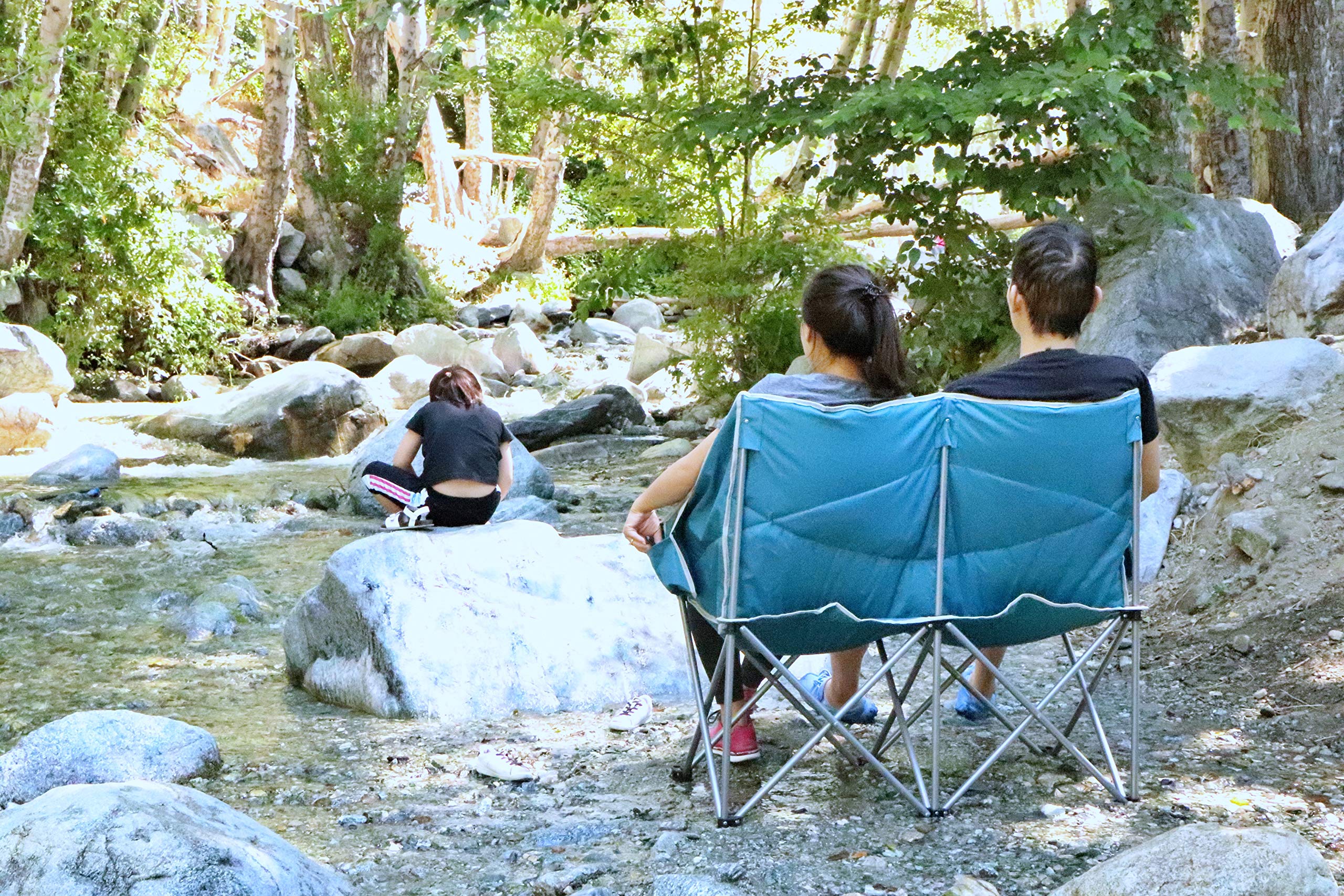 Nice C Camping Chair Double, Camping Loveseat, Foldable Loveseat, Folding Loveseat, Outdoor Couple Oversized Folding Camp Chair with Strap Carry Bag