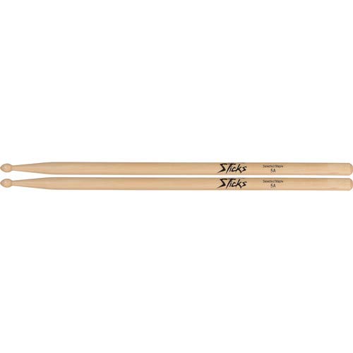 On-Stage Wood Tip Maple Wood 5A Drumsticks 24-Pairs