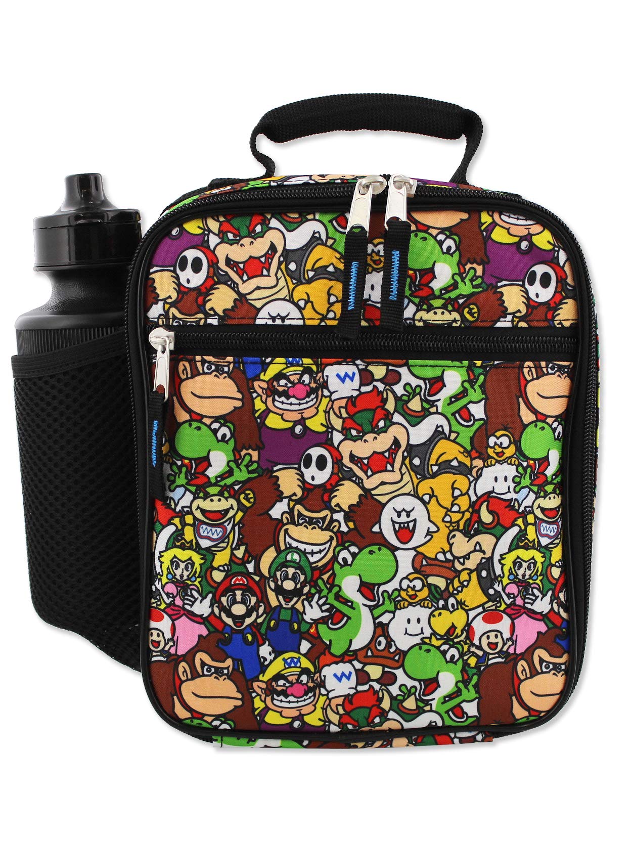 Super Mario Bros Boy's Girl's Meal Holder, Soft Insulated School Lunch Box (Multicolor, One Size)
