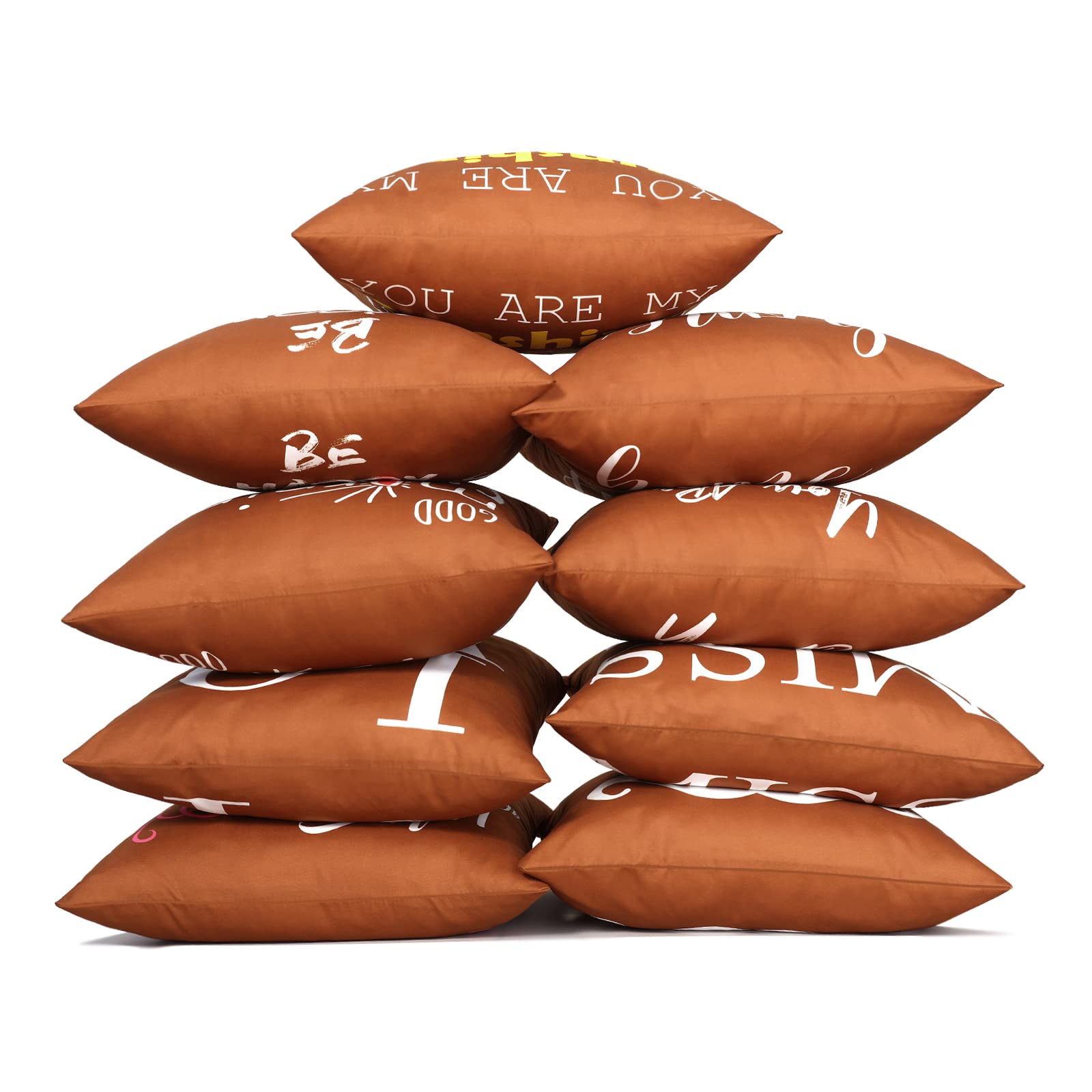 MINHIN Throw Pillow Covers 18x18In Set of 9,Two Sided Print Sunflower Dahlia Decorative Pillows Case Cushion Cover for Home Couch Sofa Car
