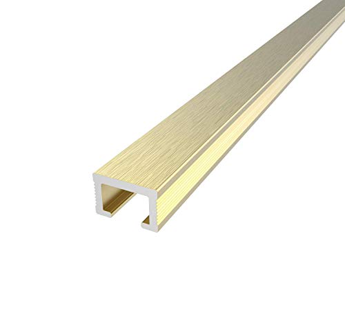 Primary Satin Brass Anodized .38 in. x 72 in. Aluminum Listello Tile Edge Trim
