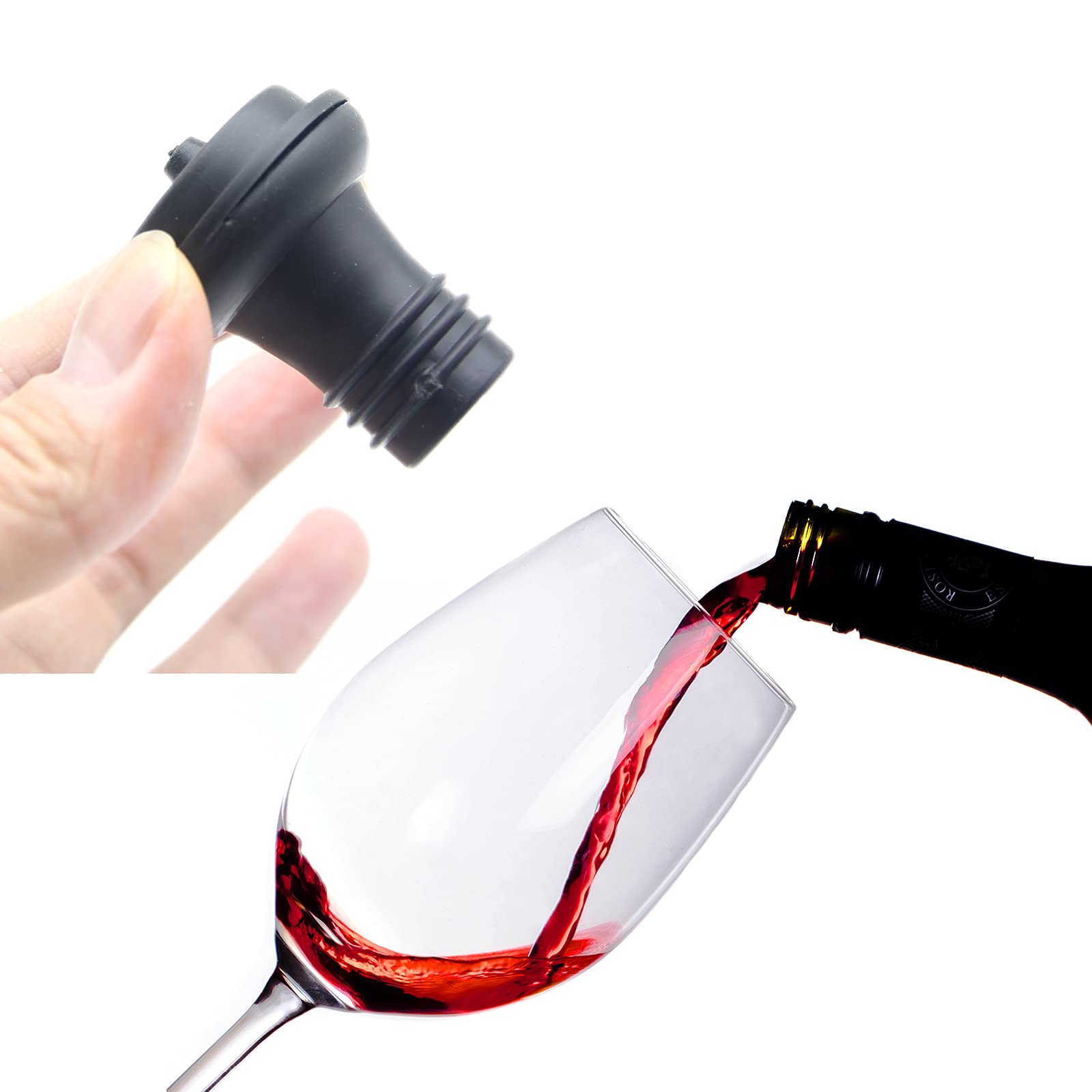 Wine Bottle Stopper, Wine Saver Vacuum Stoppers, Wine pump Vacuum Stoppers, Pack of 12, Rubber Wine Stoppers for Wine Saver Vacuum Pump Preserver, Solid stoppers Fit Every Bottle, Keep Wine Fresh