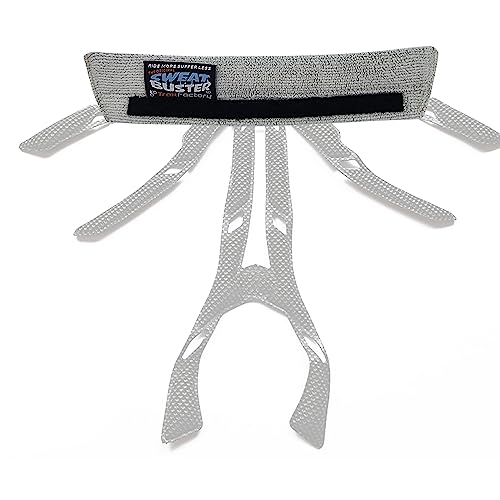Sweat Buster Skinny Bike Helmet Sweatband. Stops Dripping Sweat. Premium Comfort, Simple Helmet Integration & Quick Removal for Washing. All Cycling Helmets (Light Gray, Single)