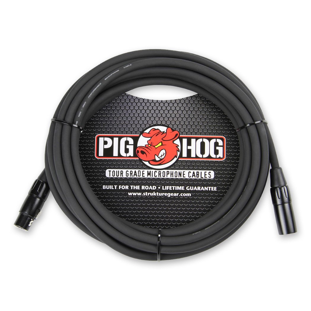 Pig Hog PHM25 25' ft XLR 8mm Tour Grade Mic Cable (10-Pack)