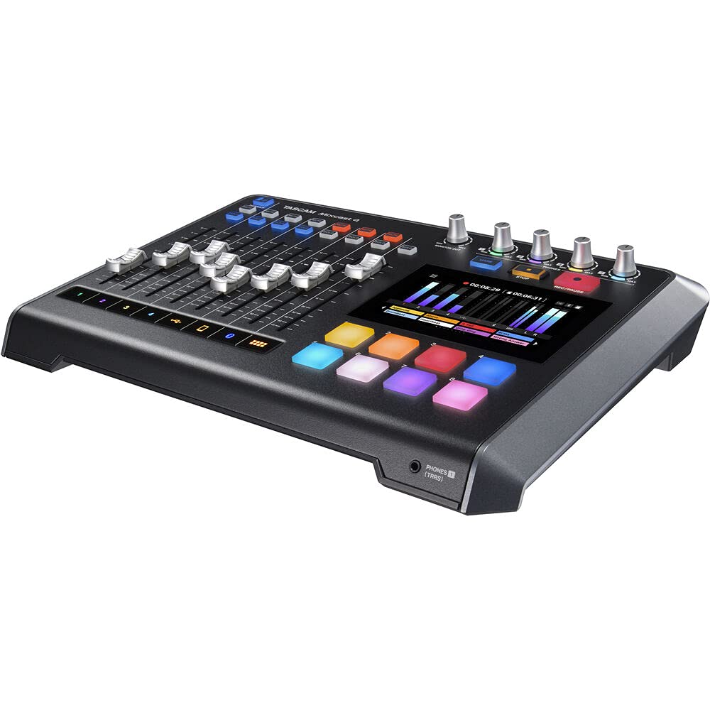 Tascam Mixcast 4 Podcast Station with Built-in Recorder/USB Audio Interface (MIXCAST4) Bundle with 32GB microSDHC Memory Card and 2x CAD GXL1800 Condenser Mic