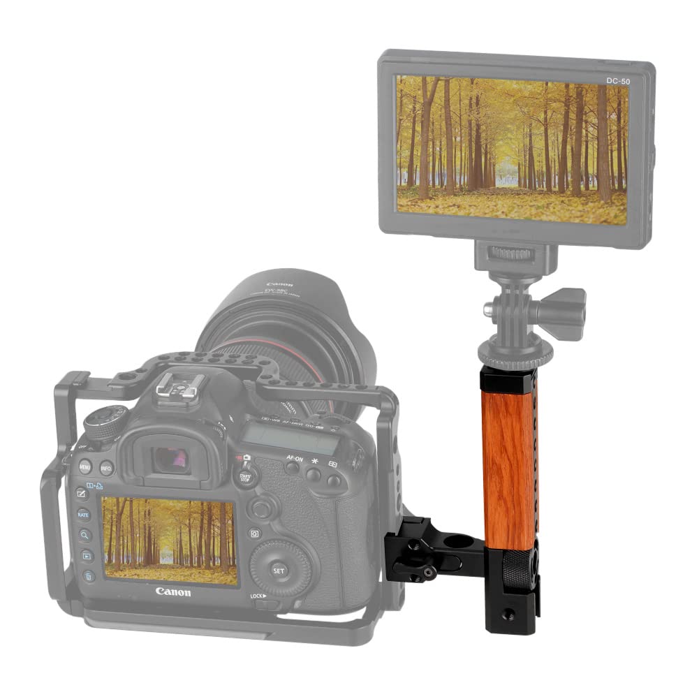 NICEYRIG Camera NATO Top Handle Handgrip with 15mm Rod Clamp Cold Shoe Mounts QR for DSLR Cameras/Camcorder/Action Cameras Cages