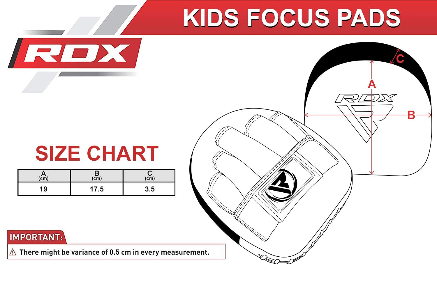 RDX Kids Boxing Pads Focus Mitts, Maya Hide Leather Curved Junior Hook and Jab Target Hand Pads, Great for Youth MMA, Martial Arts, Muay Thai, Kickboxing & Karate Training, Coaching Strike Shield