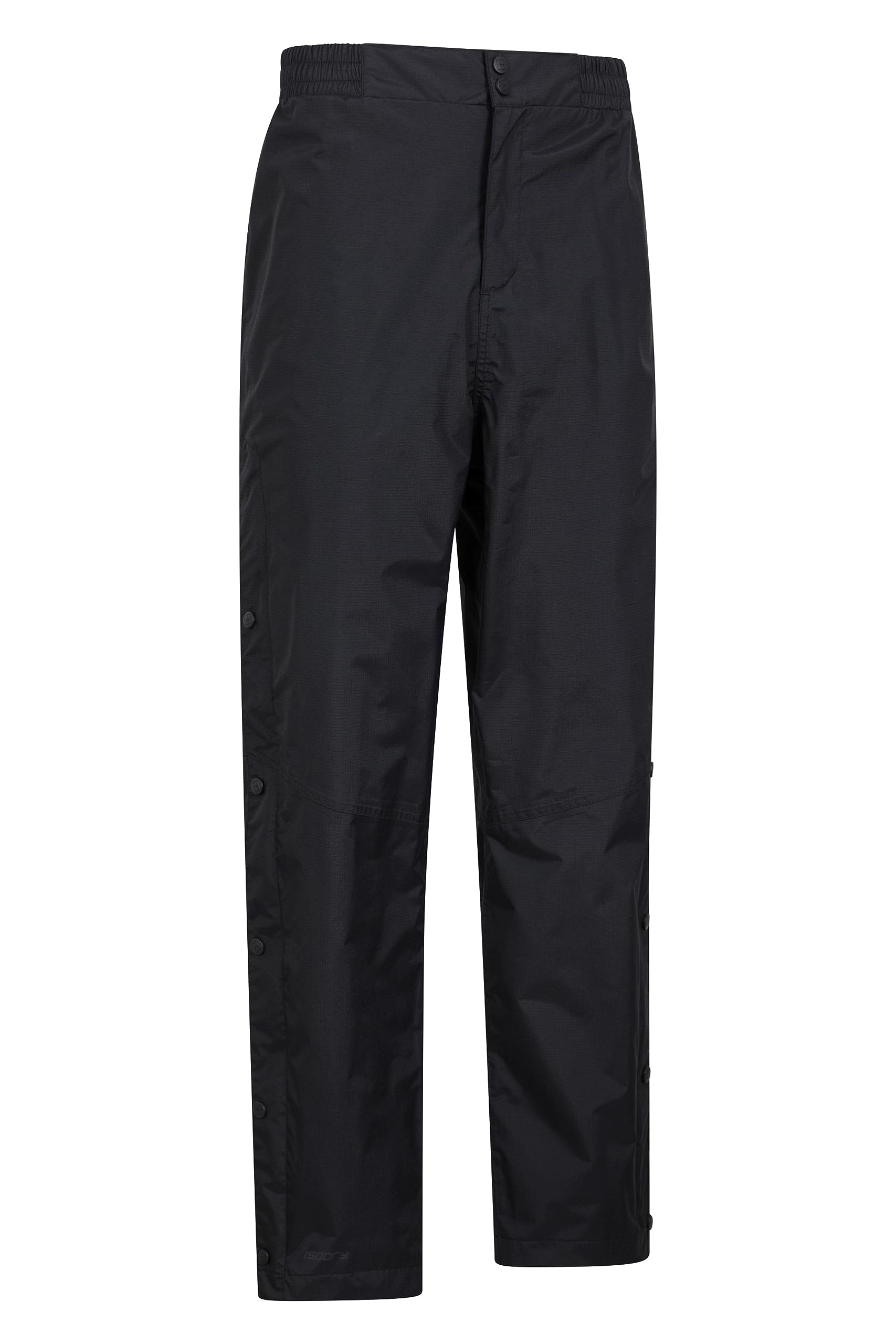 Mountain Warehouse Downpour Mens Waterproof Rain Pants - for Black Large