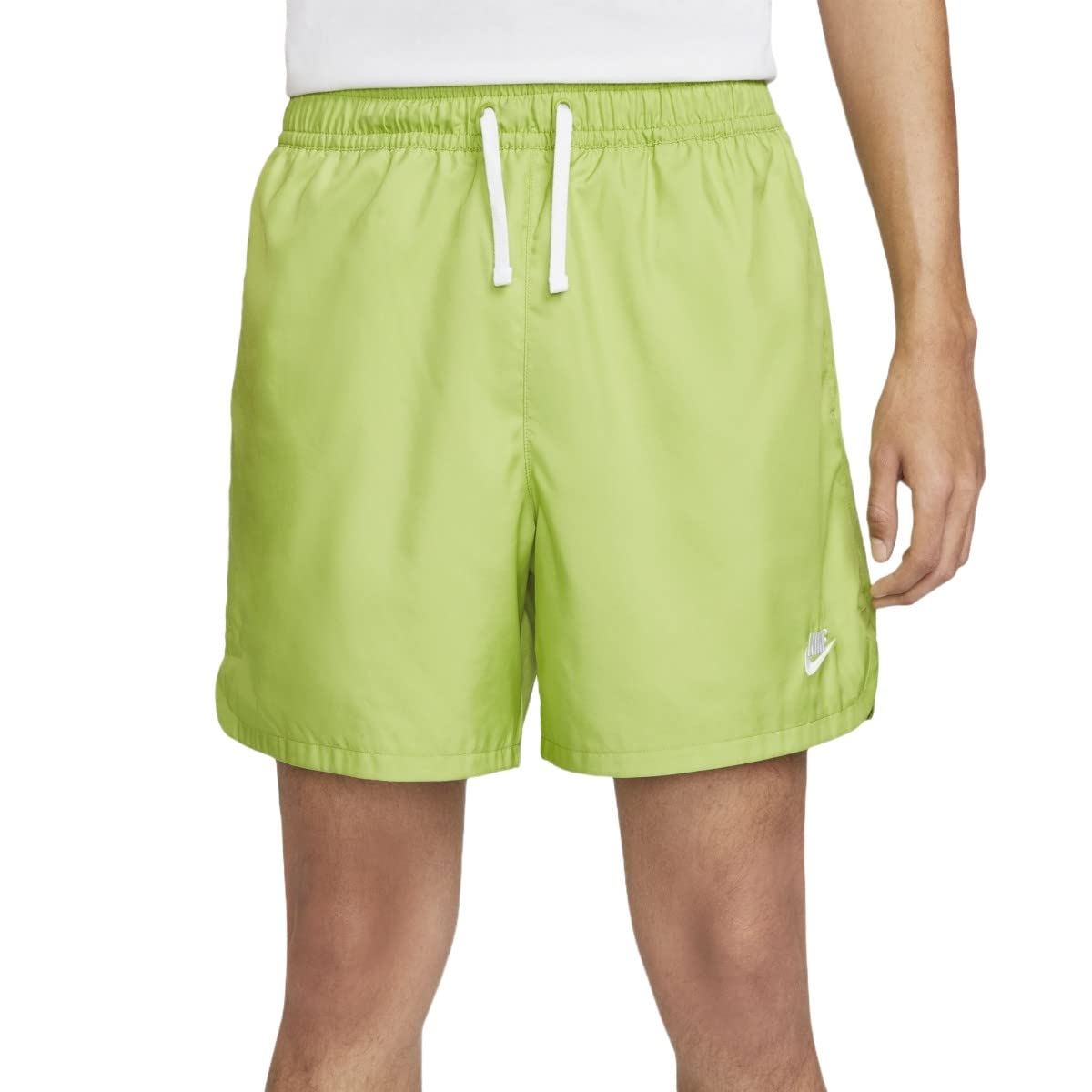 Nike Mens NSW Woven Flow Shorts, Vivid Green/White, L Regular US