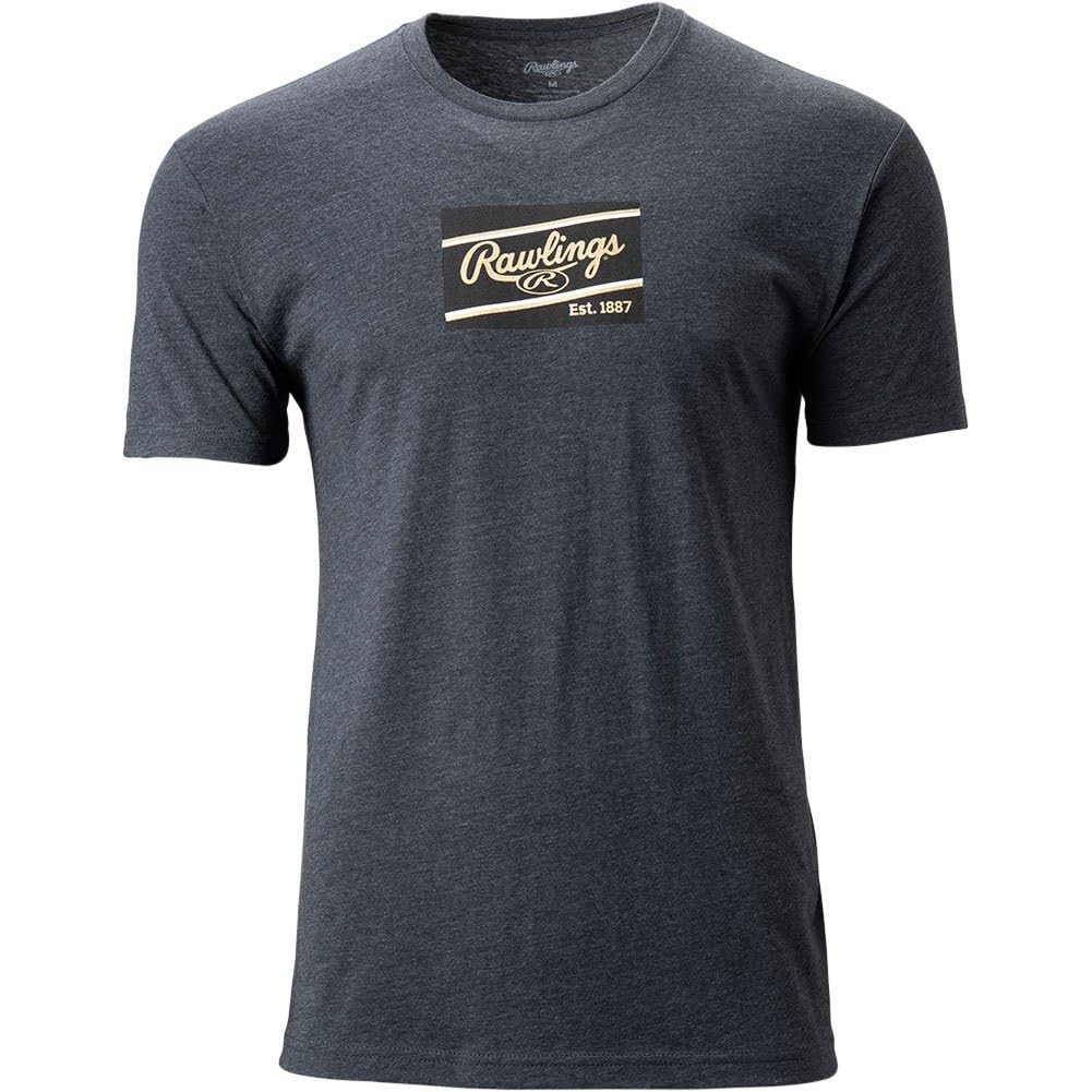 Rawlings Color Sync Patch Branded T-Shirt, Charcoal Grey, XX-Large