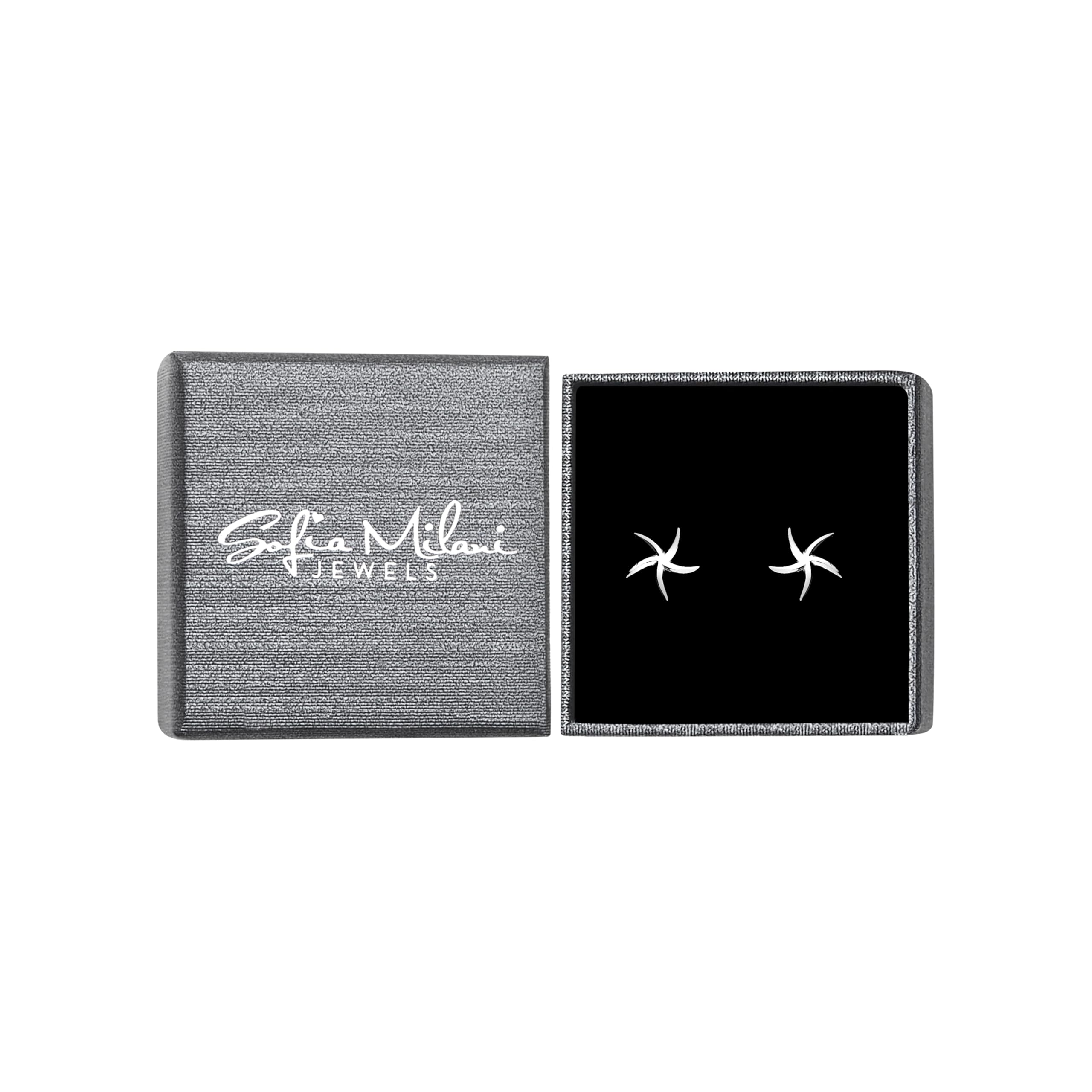 SOFIA MILANI - Solid 925 Sterling Silver Earrings for Women - Starfish Stud Earrings - 20765
