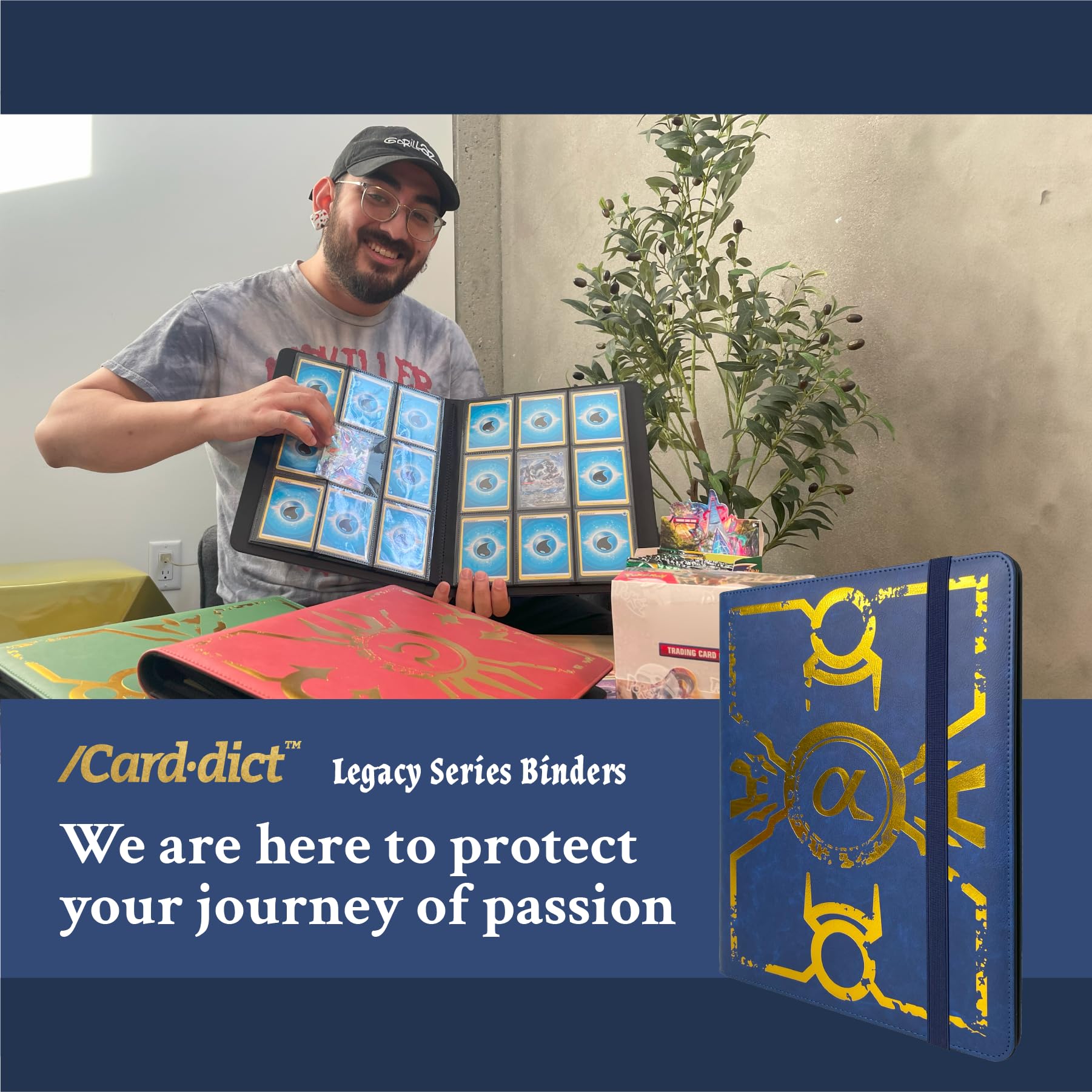 Pocket Size Trading Card Binder with 40 Protective Pages, Compatible with Pokemon, Skylanders, Football, Baseball Cards, Polaroid Photos, and More