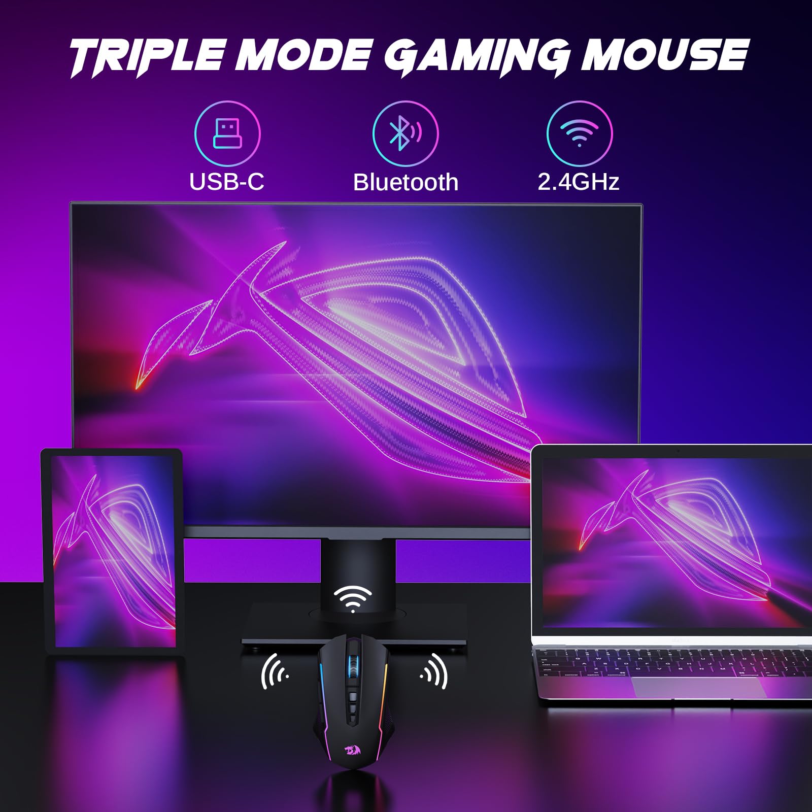 Redragon M601 Gaming Mouse Wired with red LED, 3200 DPI 6 Buttons Ergonomic CENTROPHORUS Gaming Mouse for PC