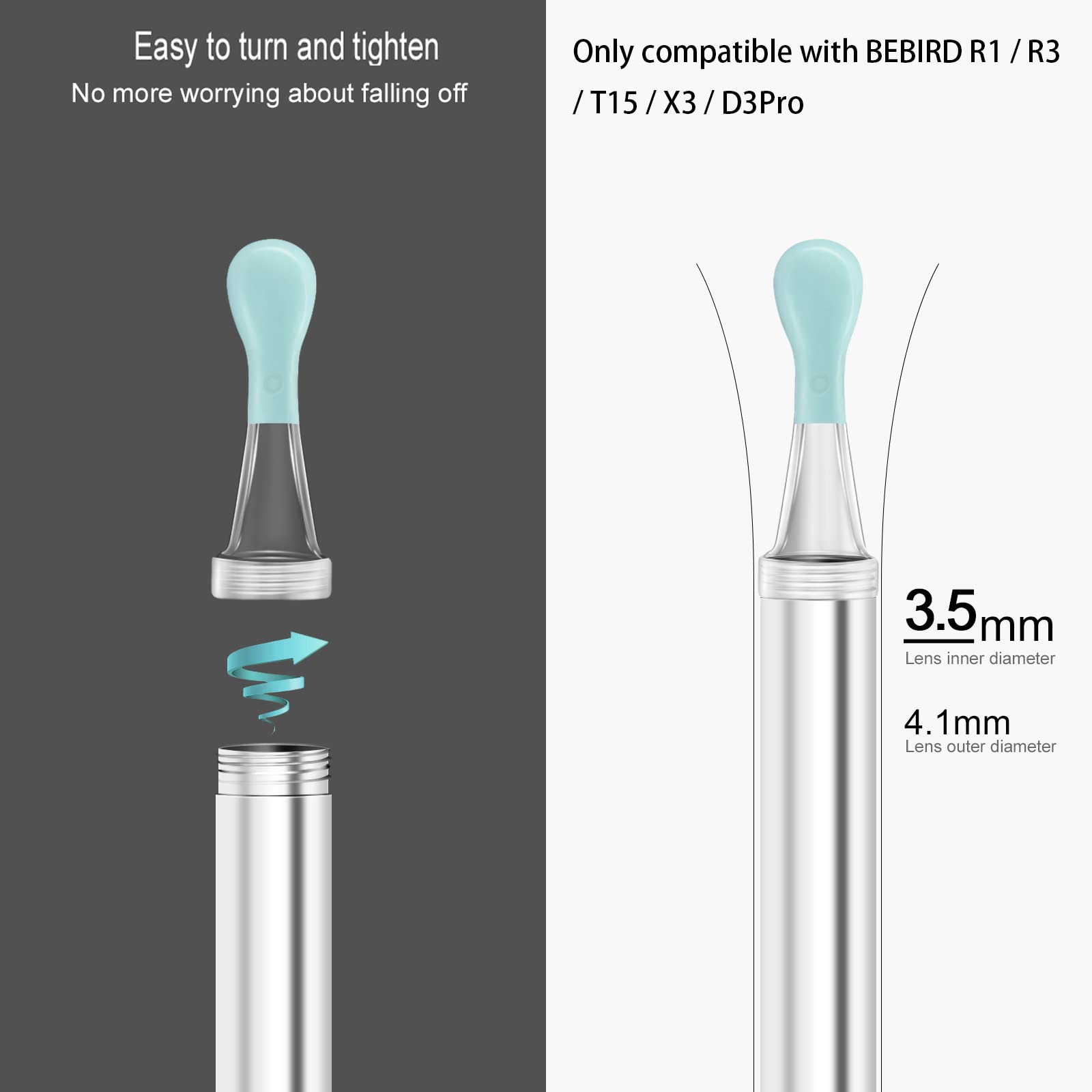 Original Replacement Ear Spoons, Ear Cleaner Tips Ear Wax Removal Tool Compatible with BEBIRD C3 Pro/X17 Pro/M9 Pro/K10 (16PCS)