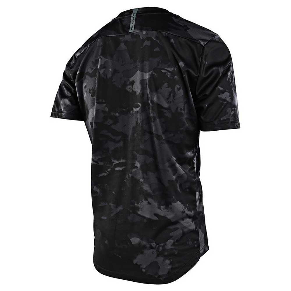 Troy Lee Designs Cycling MTB Bicycle Mountain Bike Jersey Shirt for Men, Flowline SS (Covert Black, L)