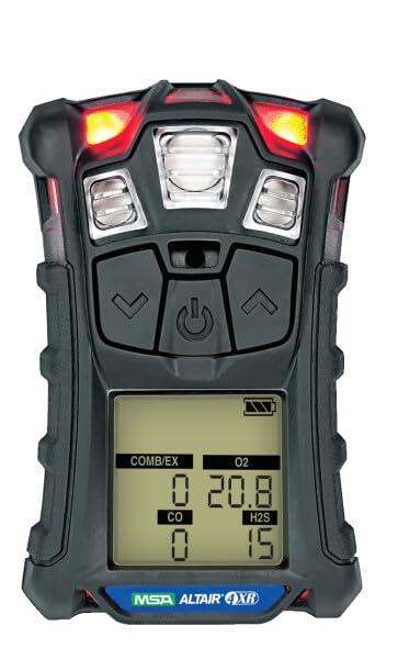 MSA 10178568 ALTAIR 4XR Multi-Gas Detector - (LEL, O2), Color: Charcoal, Portable Gas Monitor, Durable, Safety, Handheld, CSA Approval