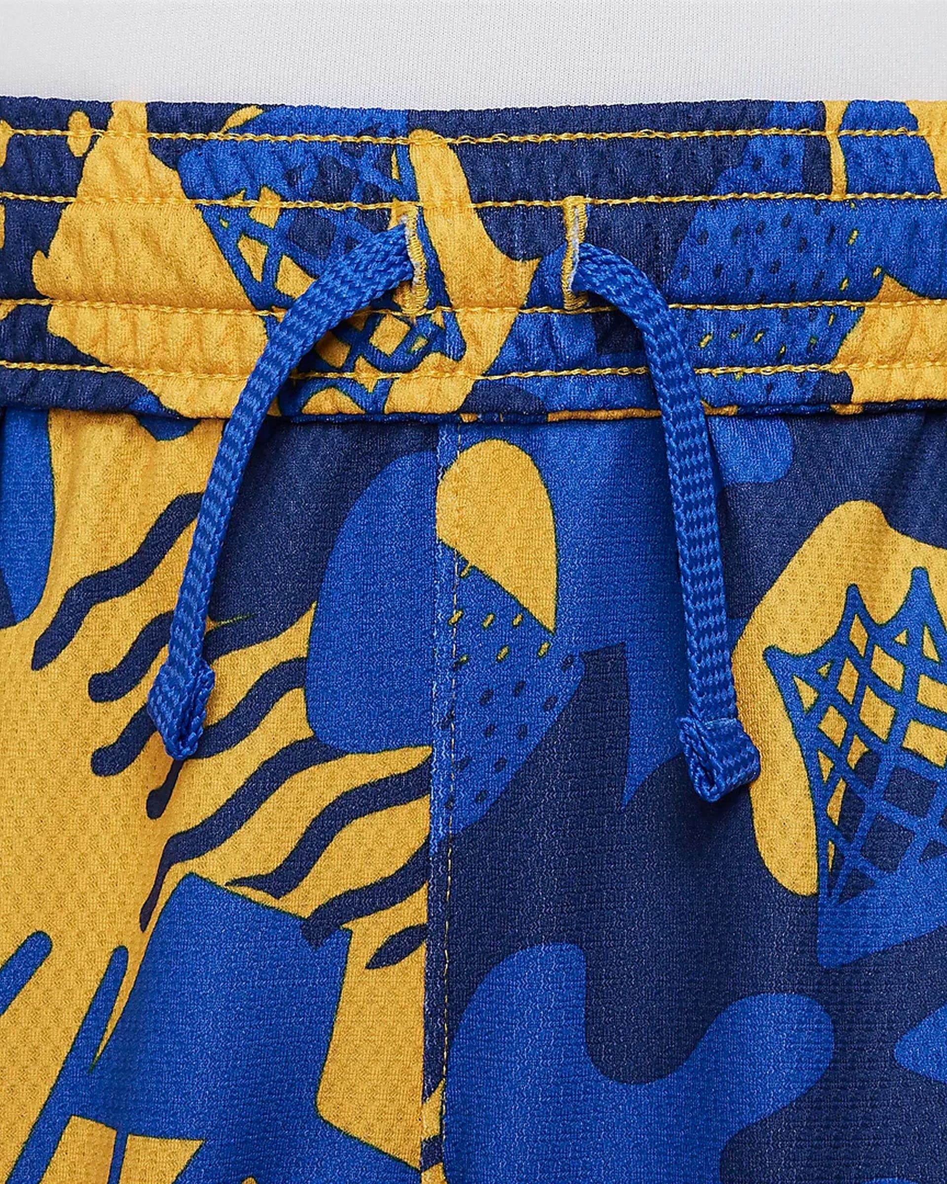 Nike Big Boys' Dri-FIT Elite Basketball Shorts (Large, Game Royal/Yellow Ochre/White)