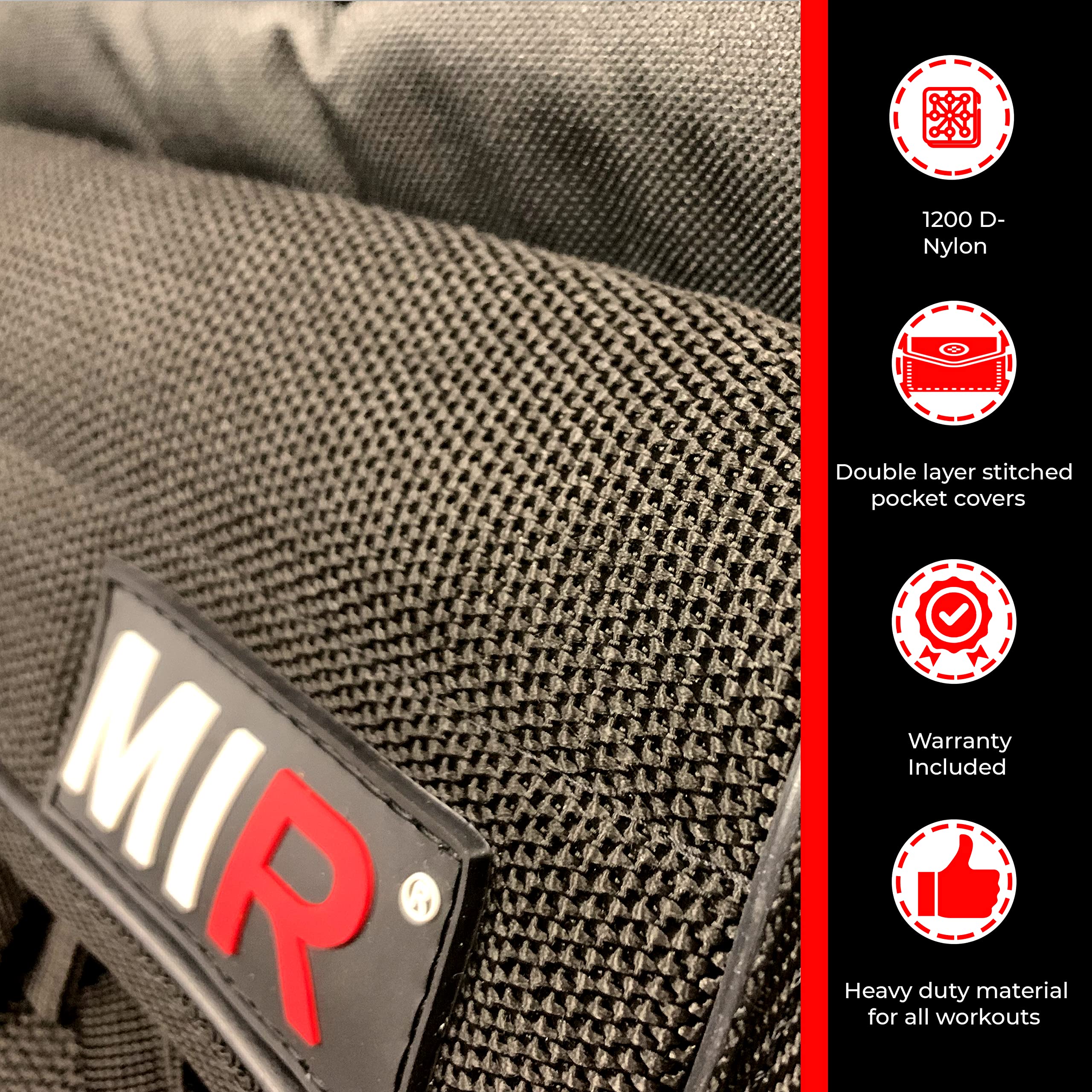 MIR PRO Weighted Vest With Zipper Option 45lbs - 90lbs (45LBS, STANDARD)